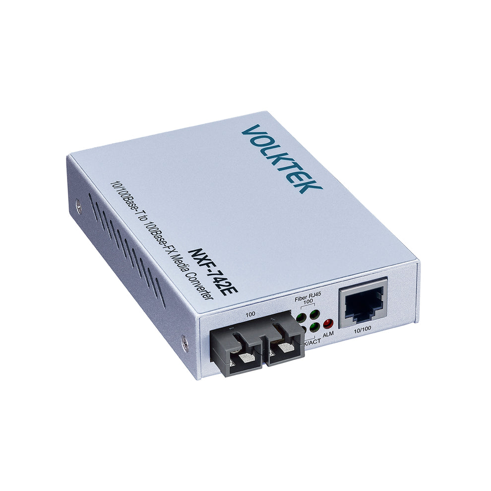10/100Base-TX 至 100Base-FX 單模 SC（30 公里）光纖轉換器 - NXF-742E-SC – Volktek